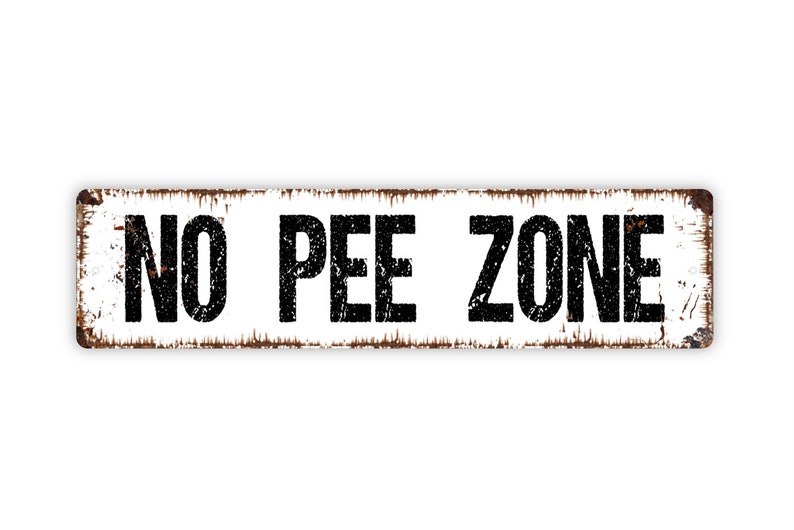 No Pee Zone Sign Funny Swimming Pool Rustic Custom Metal - Etsy
