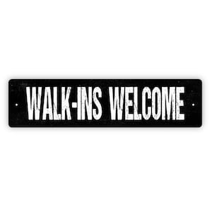 Walk-ins Welcome Sign - Office Salon Barber Shop Hair Stylist Rustic ...