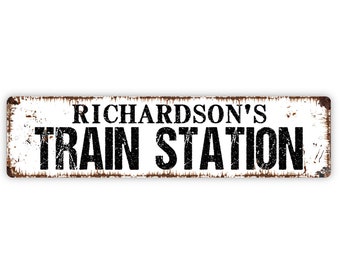 Metal Train Station Sign - Etsy
