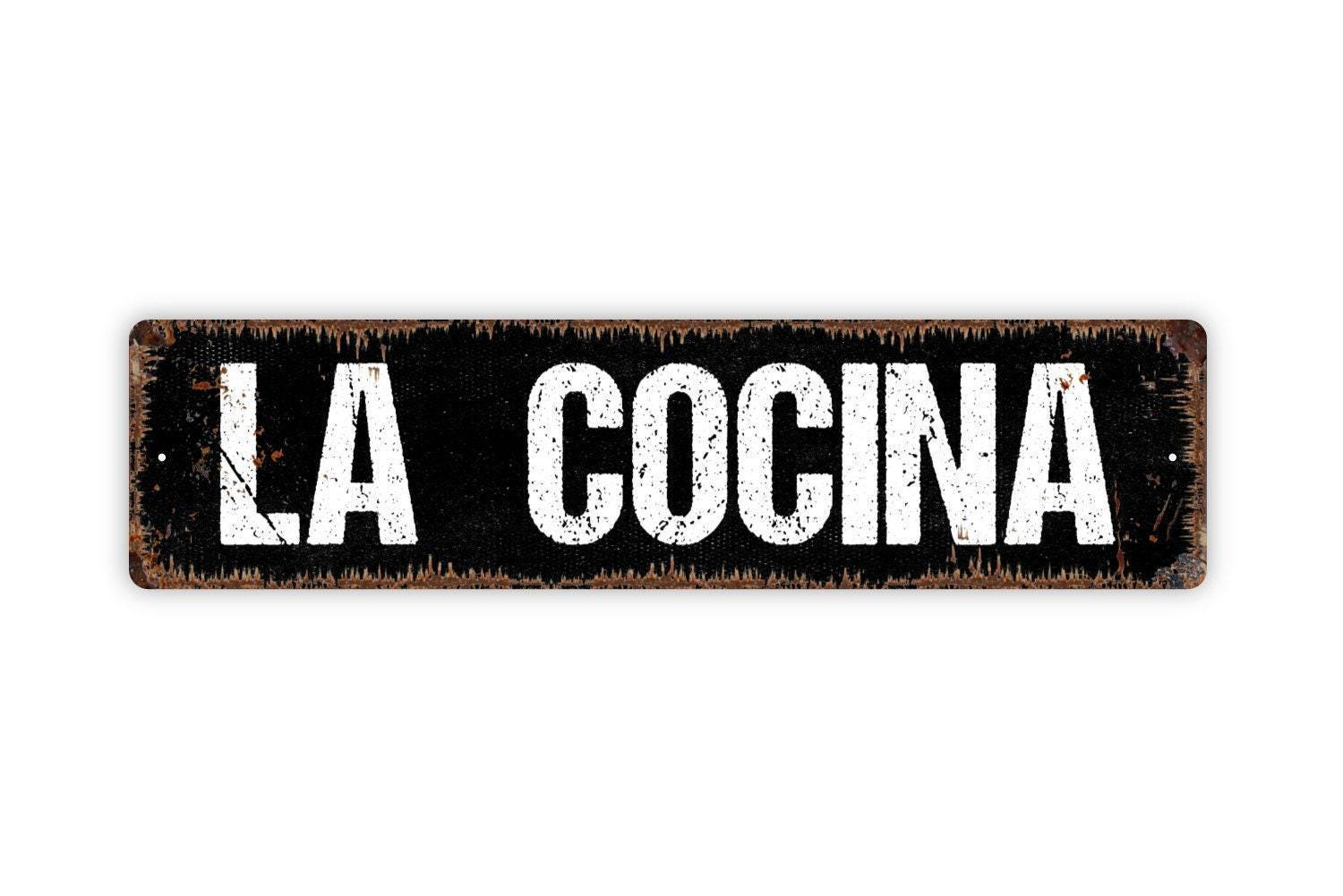 La Cocina Sign - Kitchen Pantry Dinner Vinyl Sticker or Metal Street ...