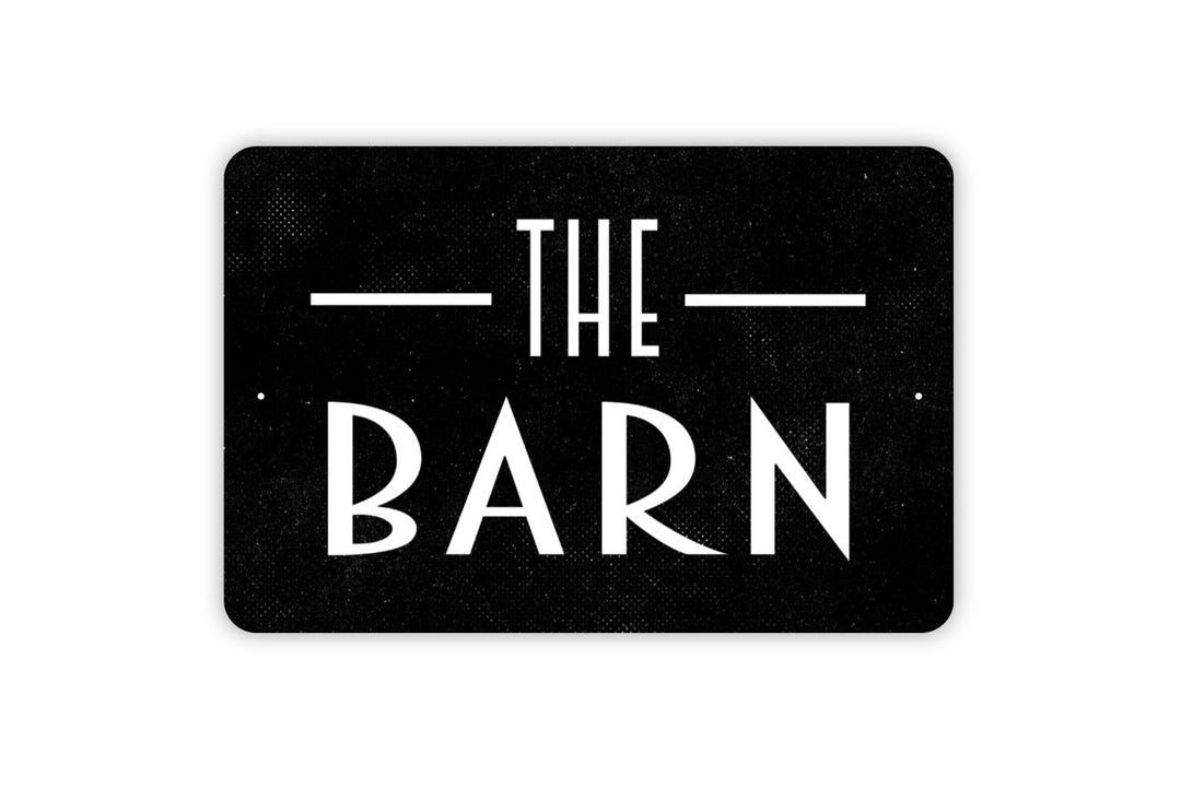 The Barn Sign, Metal Sign, Farmhouse Contemporary Modern Wall Metal ...