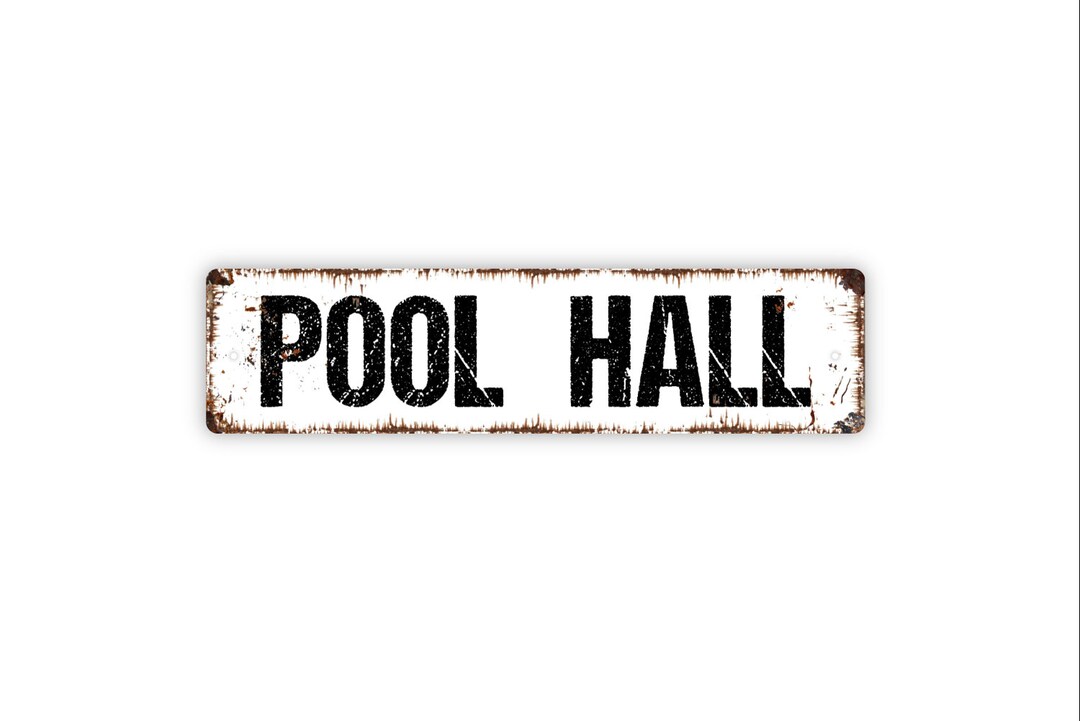 Pool Hall Sign - Pool Table Que Darts Billiards Bar Pub Tavern Rustic ...