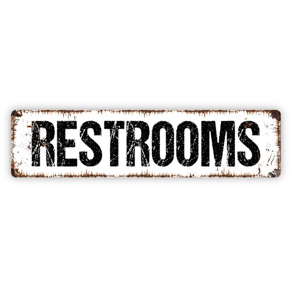 Metal Bathroom Sign - Etsy