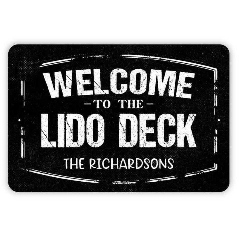 Welcome to the Deck Sign - Etsy
