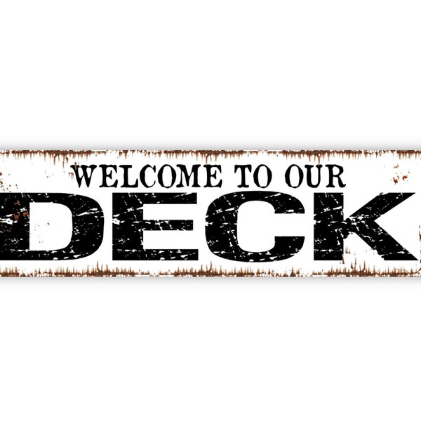 Welcome to the Deck Sign - Etsy