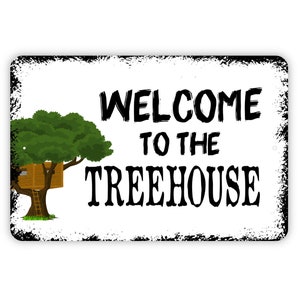 Welcome to the Treehouse Sign - Kids Indoor or Outdoor Wall Art - Etsy