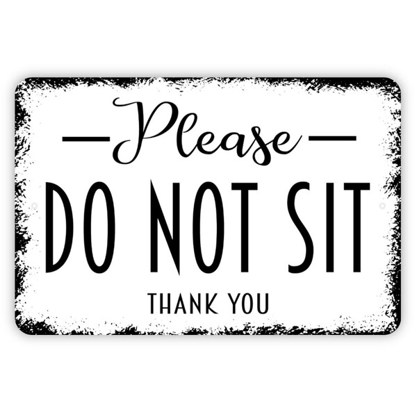 Do Not Sit Signs - Etsy