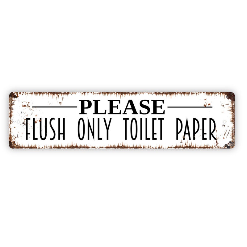 Flush Only Toilet Paper Sign - Etsy