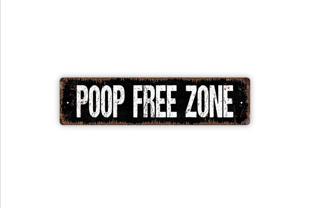 Poop Free Zone Sign - Swimming Pool Camper Rustic Custom Metal Street ...