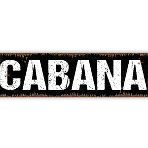Cabana Sign - Swimming Pool Backyard Paradise Beach Rustic Street Metal ...
