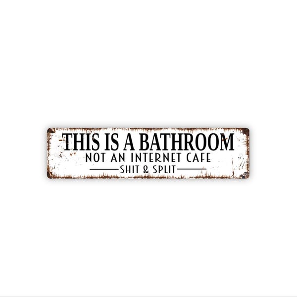 Shit Bathroom Sign - Etsy