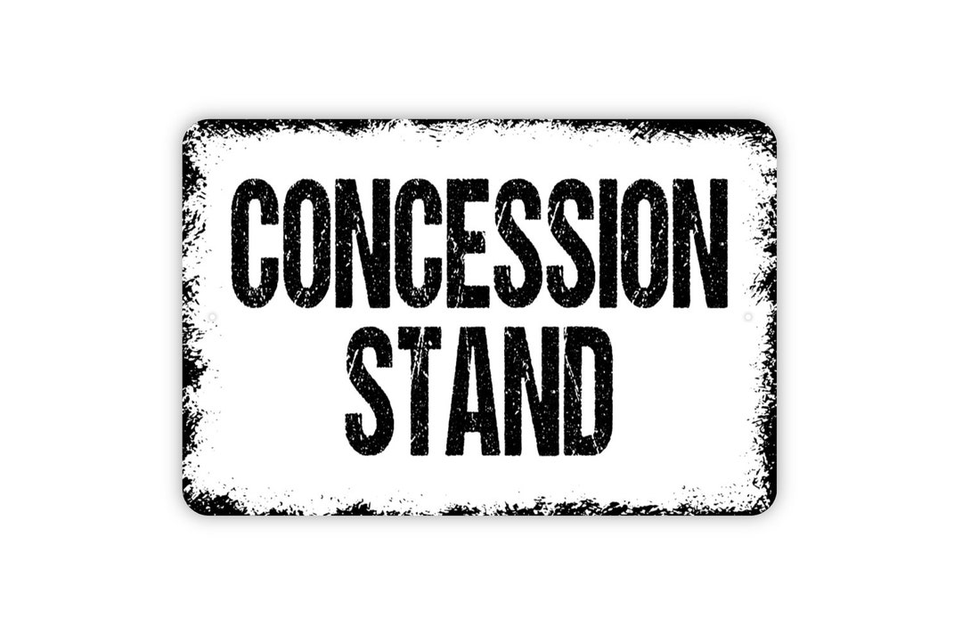 Concession Stand Sign - Metal Indoor or Outdoor Wall Art - Etsy