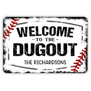 Personalized Welcome to the Dugout Sign - Custom Baseball Softball ...
