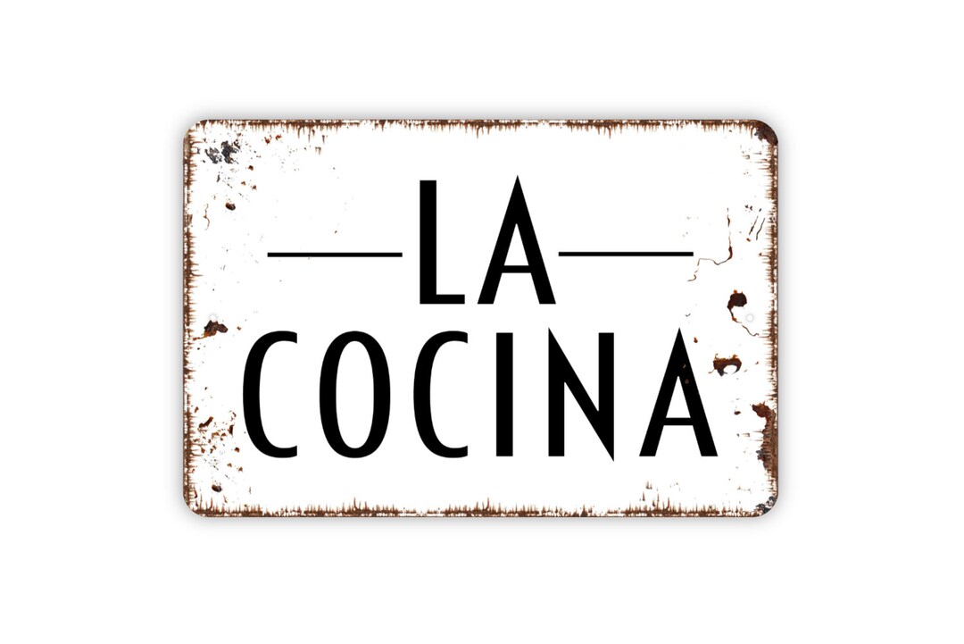La Cocina Sign - Kitchen Metal Indoor or Outdoor Wall Art - Etsy