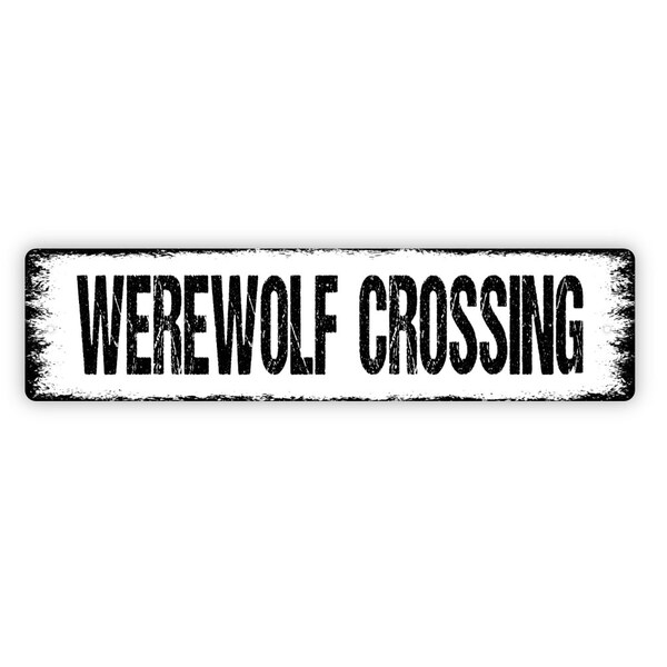 Werewolf Warning Sign - Etsy