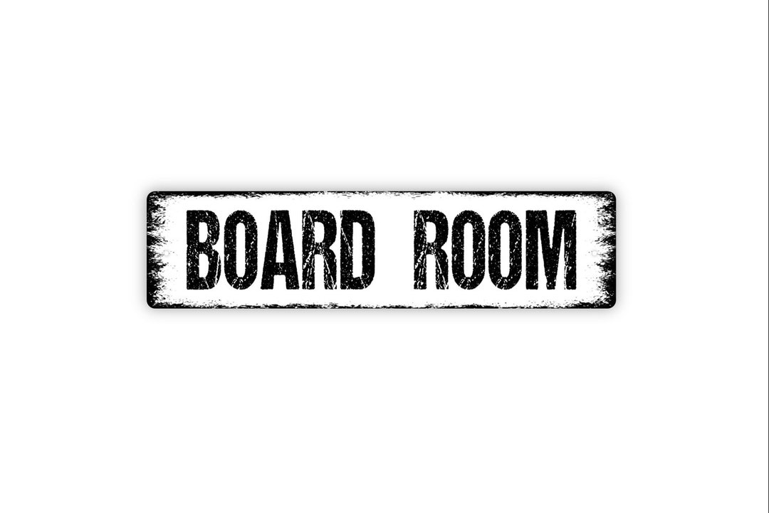 Board Room Sign - Office Rustic Custom Metal Street Sign or Door Name ...