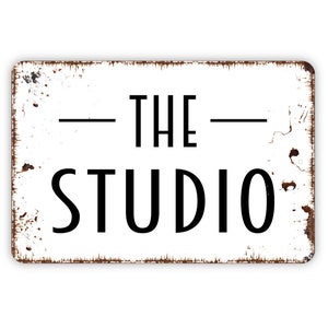 The Studio Sign - Metal Sign, Custom Farmhouse Kitchen Wall Metal Sign ...