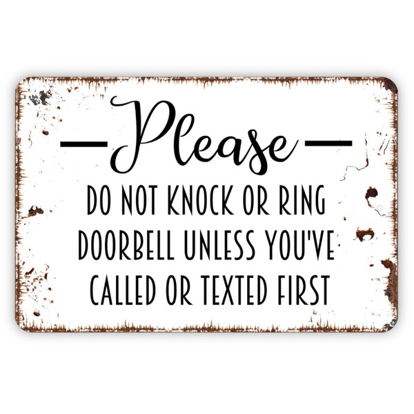 Do Not Knock Sign - Etsy