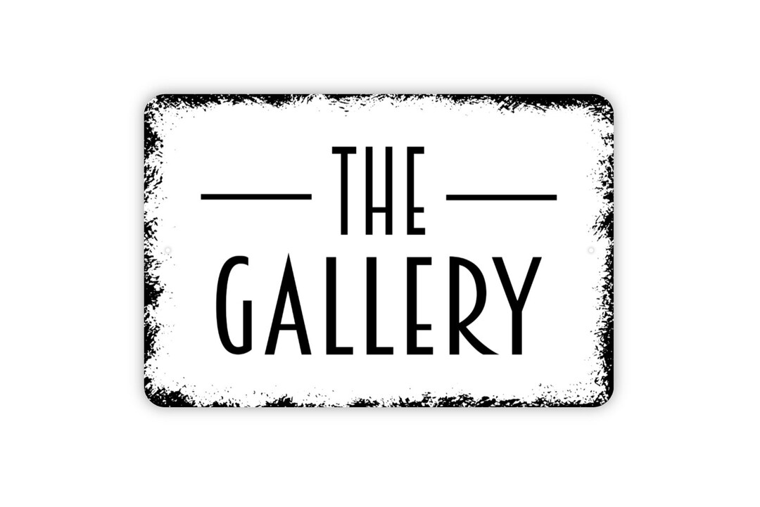 The Gallery Sign - Metal Wall Art Indoor or Outdoor - Etsy