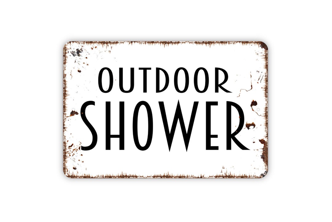 Outdoor Shower Sign Swimming Pool Metal Indoor or Outdoor Wall Art - Etsy