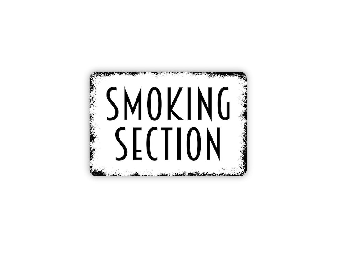 Smoking Section Sign | Designated Smoking Area Wall Decor for Patio Bar ...
