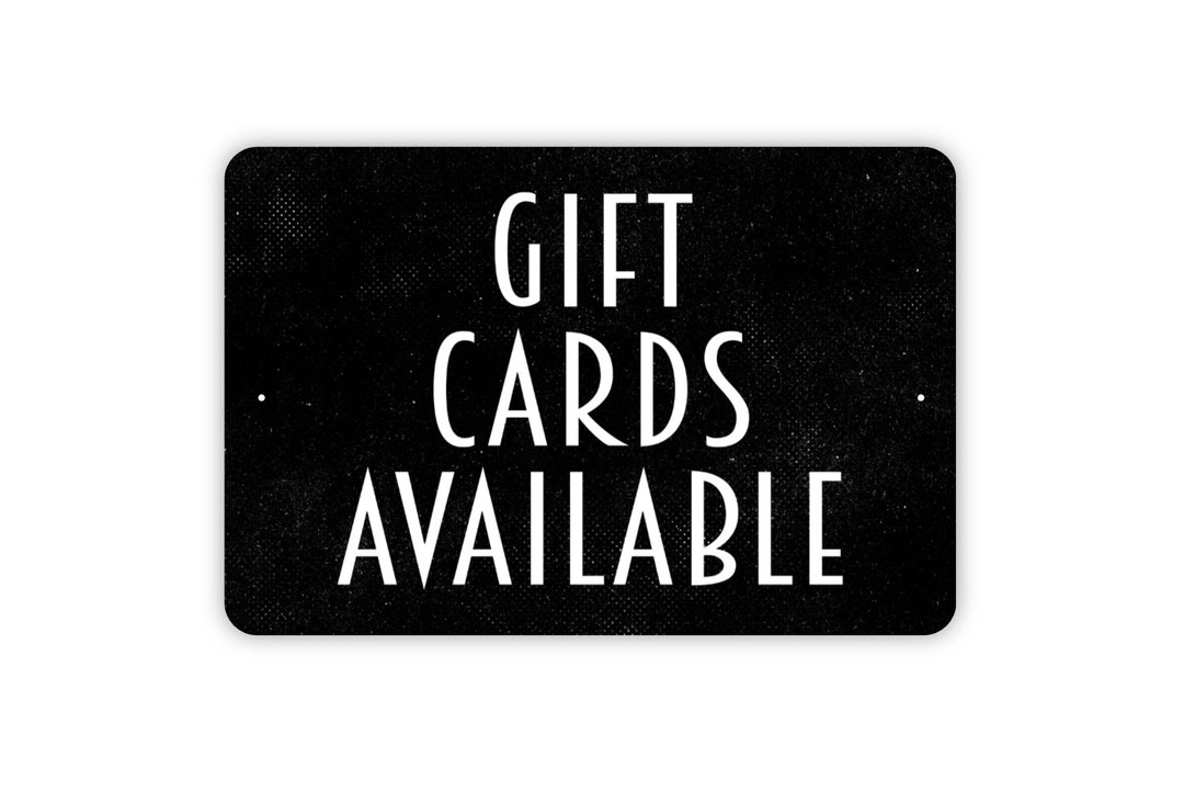 Gift Cards Available Sign, Metal Sign, Custom Farmhouse Kitchen Wall ...