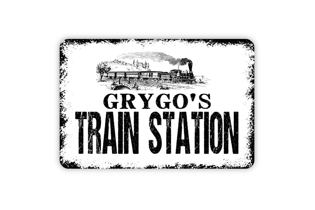 Personalized Train Station Sign Custom Metal Wall Art - Etsy