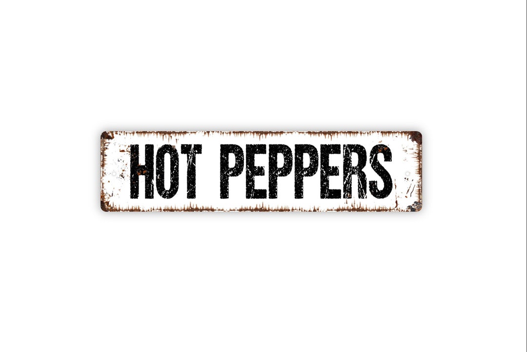 Hot Peppers Sign - Vegetables Garden Marker Produce Farmers Market ...