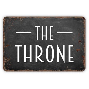 The Throne Sign Metal Sign Farmhouse Contemporary Modern - Etsy
