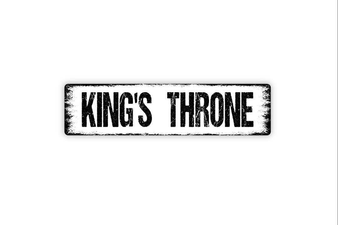 King's Throne Sign Bathroom Over the Toilet Funny Restroom Rustic ...