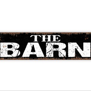 The Barn Sign - Rustic Metal Street Sign or Door Name Plate Plaque - Etsy