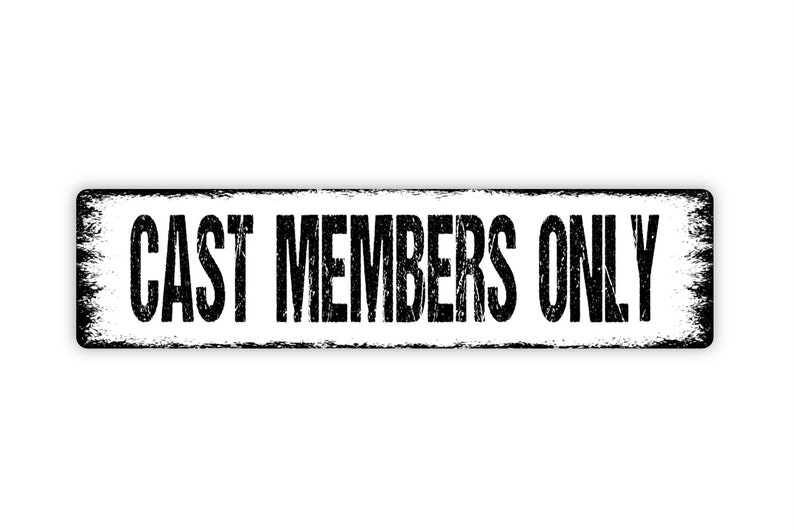 Cast Members Only Sign Play Playhouse Drama Studio VIP - Etsy