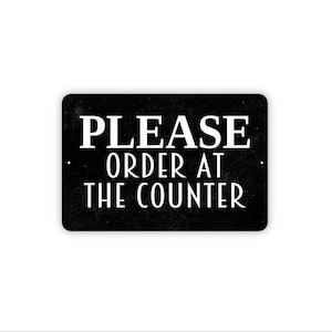 Please Order at the Counter Sign - Etsy