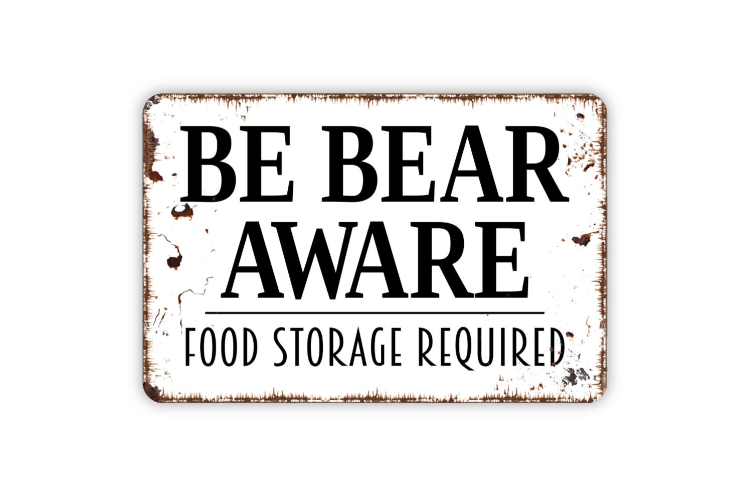 Be Bear Aware Food Storage Required Sign Beware of Bears - Etsy