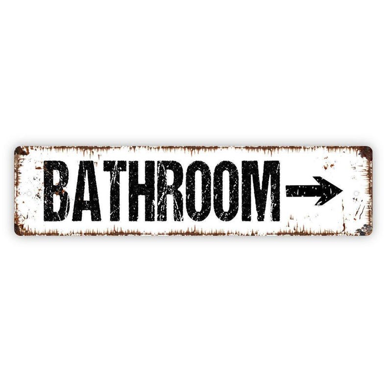 Restroom This Way Sign - Etsy