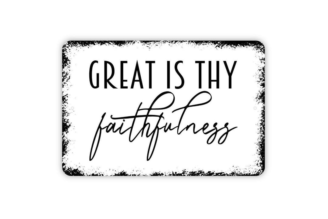 Great is Thy Faithfulness Sign Orcanvas, Christian Wall Art, Hymn Quote ...