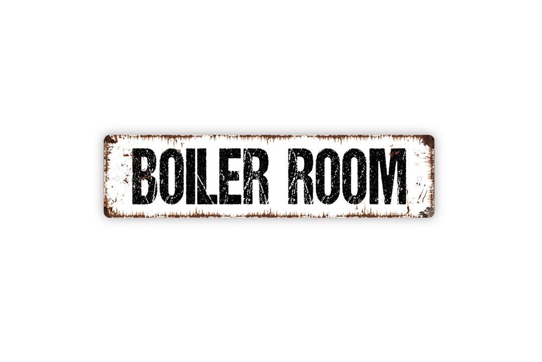 Boiler Room Sign - Utility Room Rustic Street Metal Sign or Door Name ...