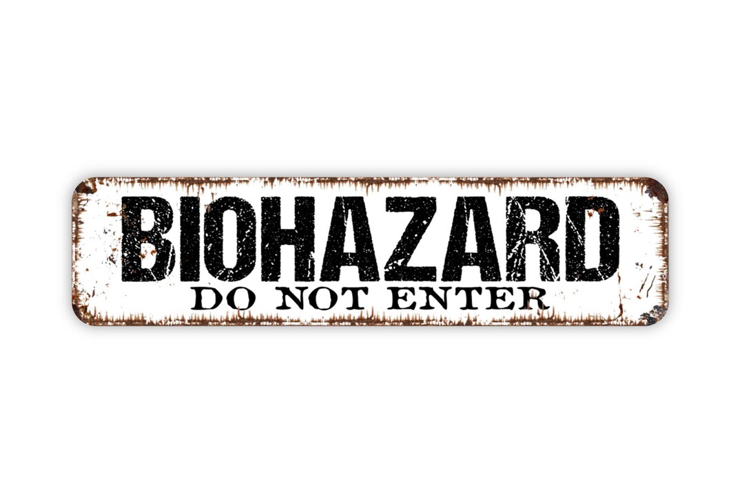 Biohazard Do Not Enter Sign Funny Rustic Custom Metal Sign - Etsy UK