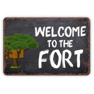 Kids Fort Metal Sign Kids Tree House Custom First or Family | Etsy
