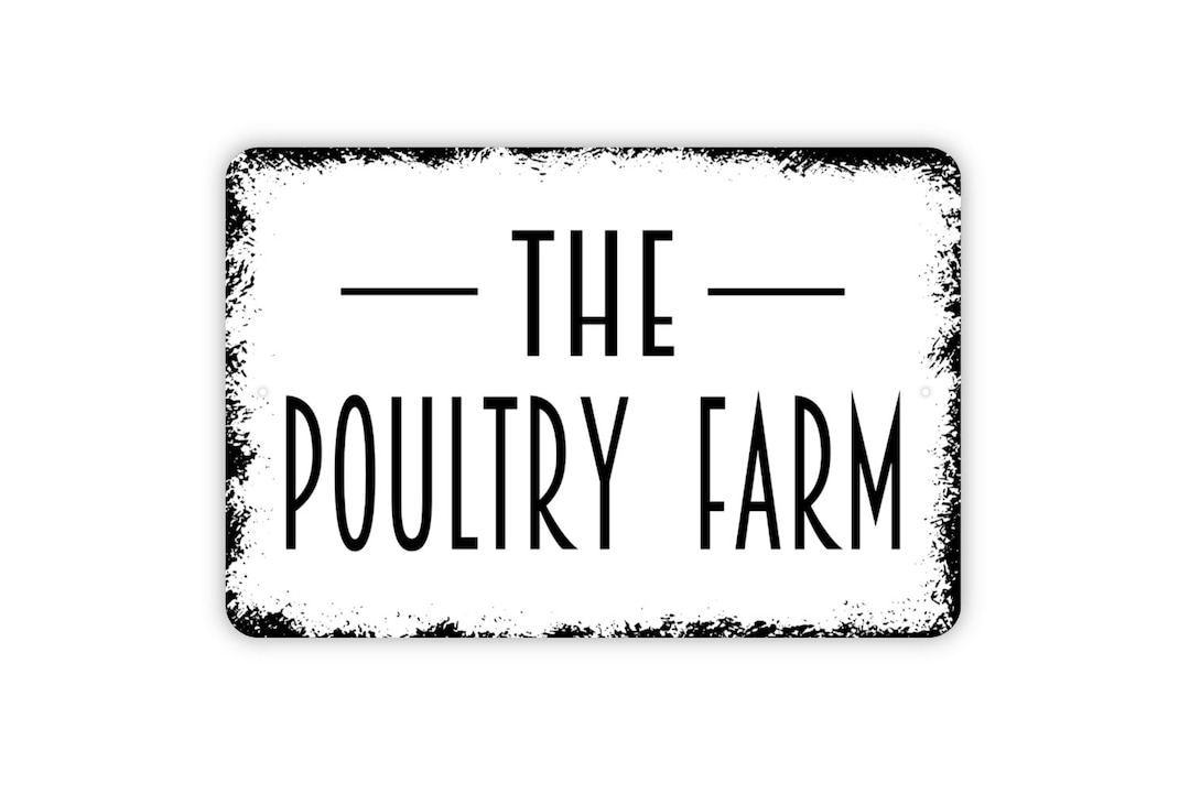 The Poultry Farm Sign - Farm Fresh Eggs Chicken Coop Metal Wall Art ...
