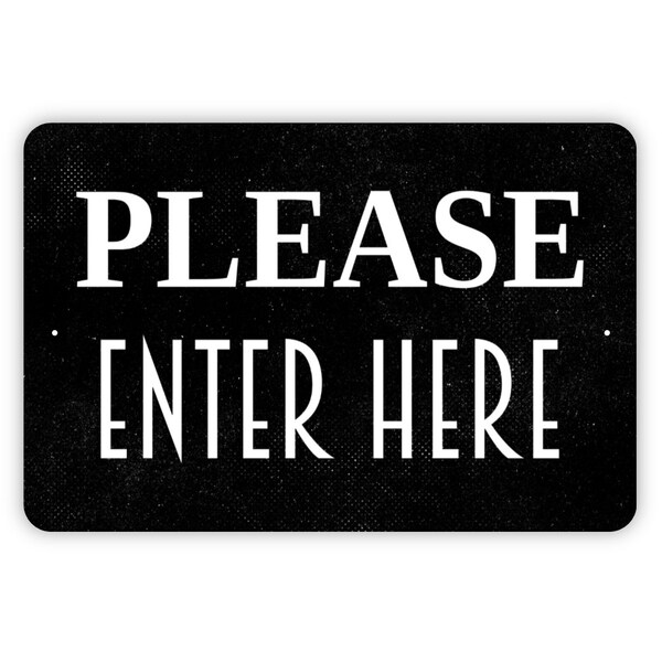 Enter Here Sign - Etsy
