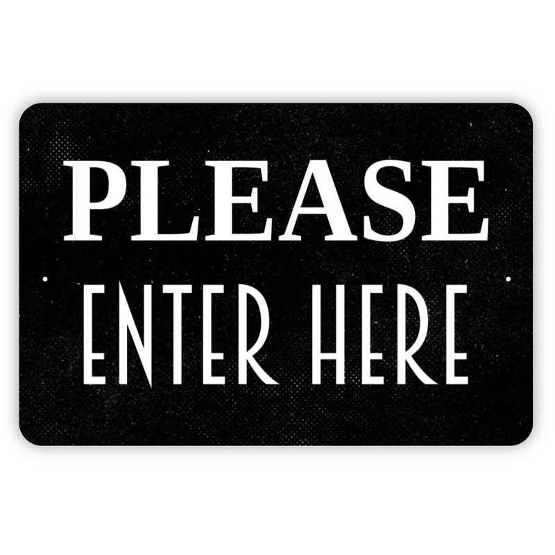 Enter Here Sign - Etsy
