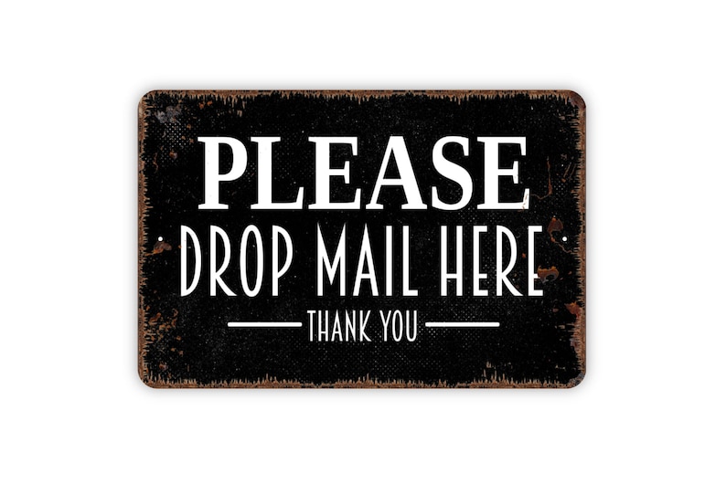 Please Drop Mail Here Thank You Sign Indoor or Outdoor - Etsy