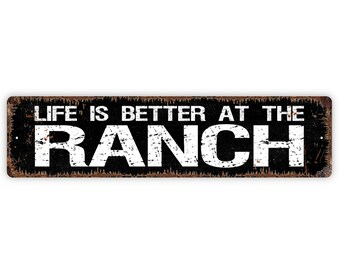 Life is Better on the Ranch Rustic Ranch Sign Rancher Gift - Etsy