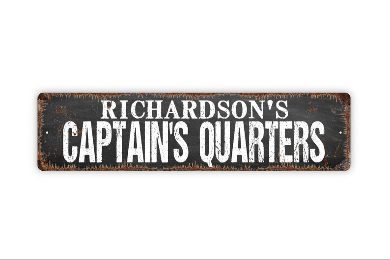 Personalized Captain's Quarters Sign Custom Metal Sign - Etsy