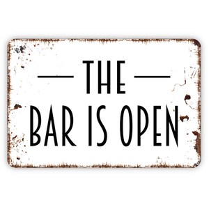 The Bar is Open Sign - Metal Wall Art - Indoor or Outdoor - Etsy