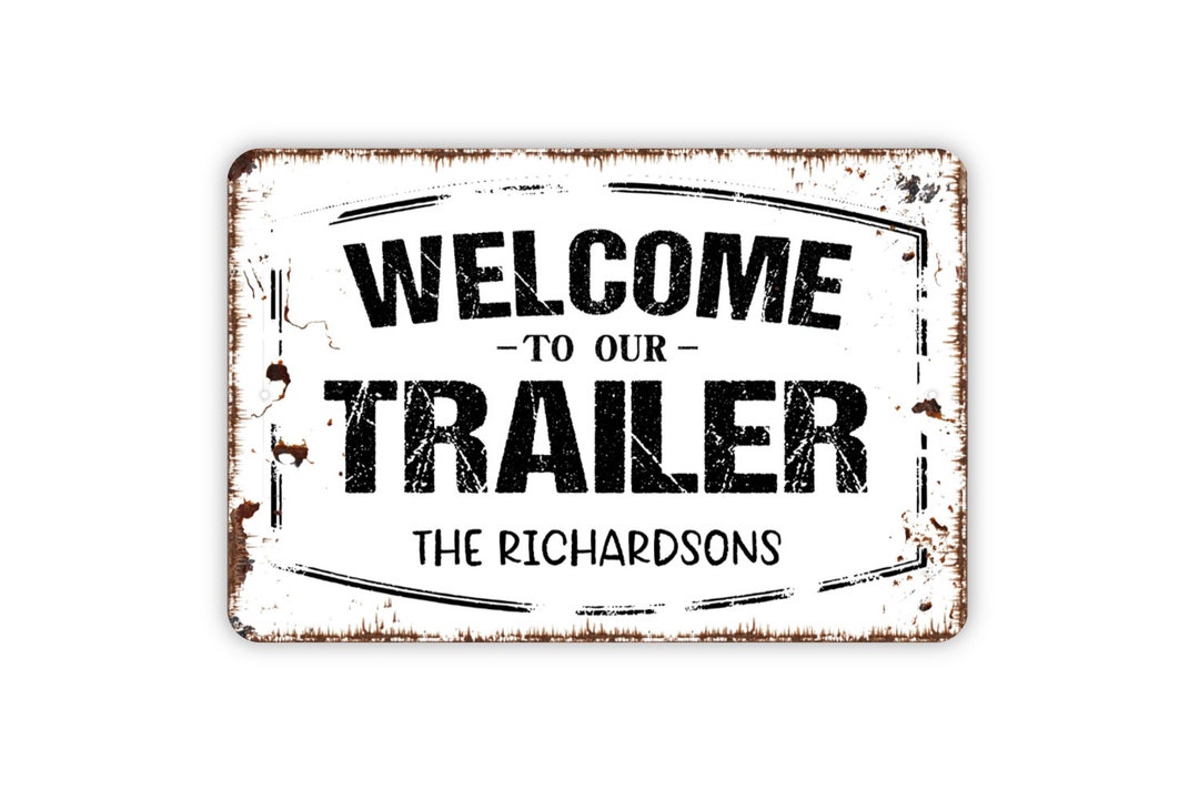 Personalized Welcome to Our Trailer Sign - Custom Metal Wall Art Indoor ...