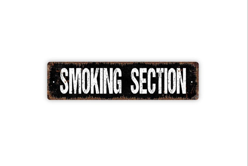Smoking Section Sign | Designated Smoking Area Wall Art | Bar Patio ...