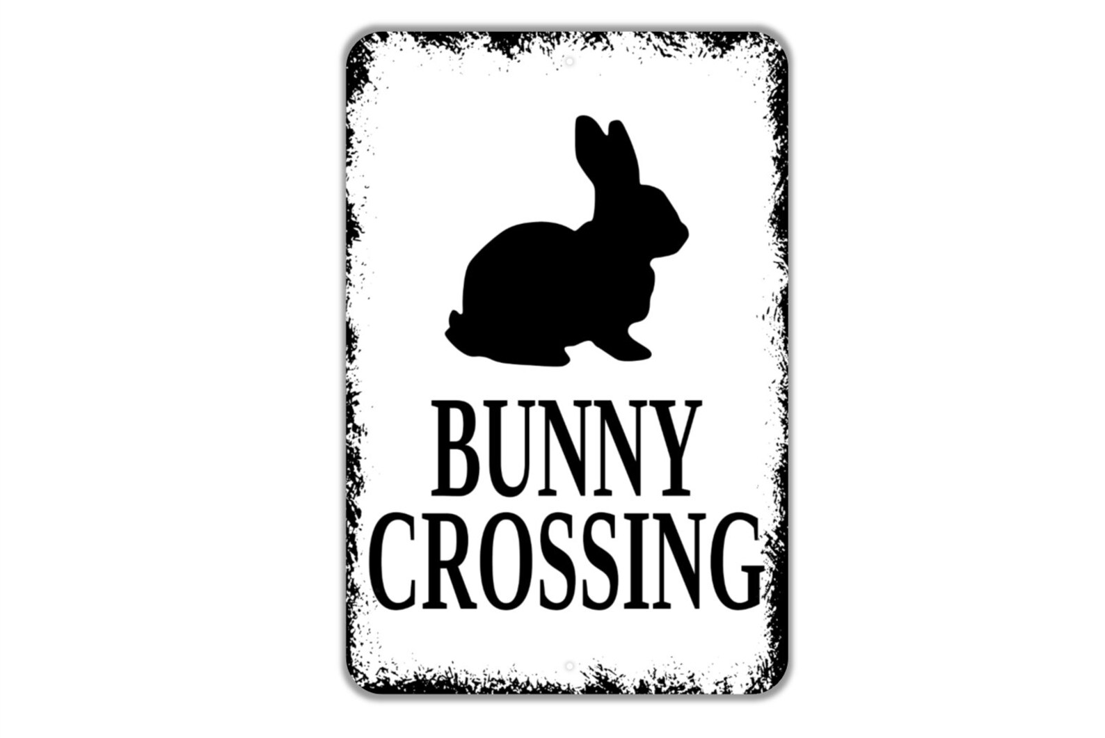 Bunny Crossing Sign Rabbit Metal Wall Art Indoor or - Etsy