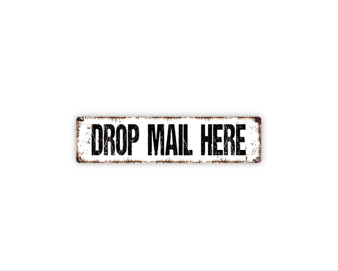Drop Mail Here Sign | Mail Carrier Delivery Sign | Package Drop off ...